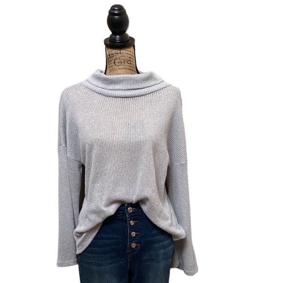ANDREE BY UNIT | Sweaters | Andree By Unit Gray Ribbed Long Sleeve Cowl ...